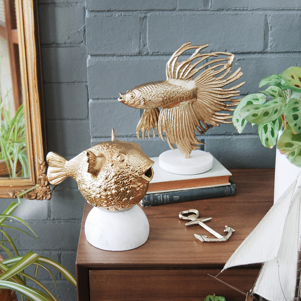 Pufferfish - Gold – White Moose