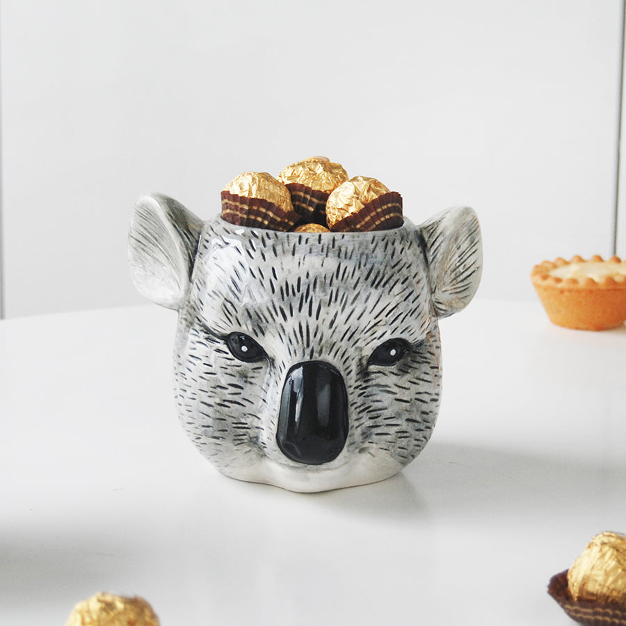 Koala Planter – Ceramic Animal Pot by White Moose