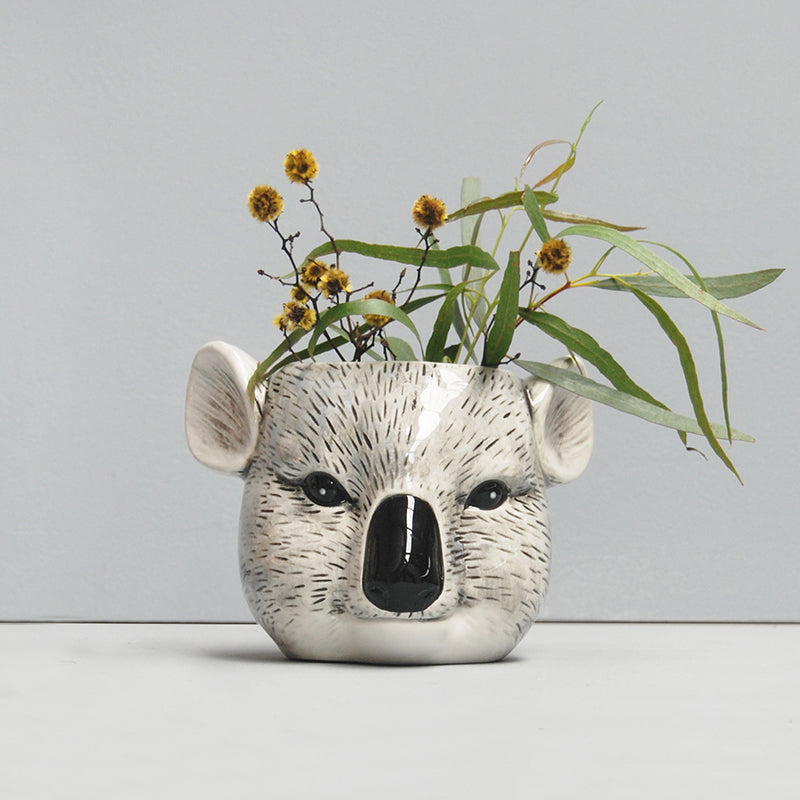 Koala Planter – Ceramic Animal Pot by White Moose
